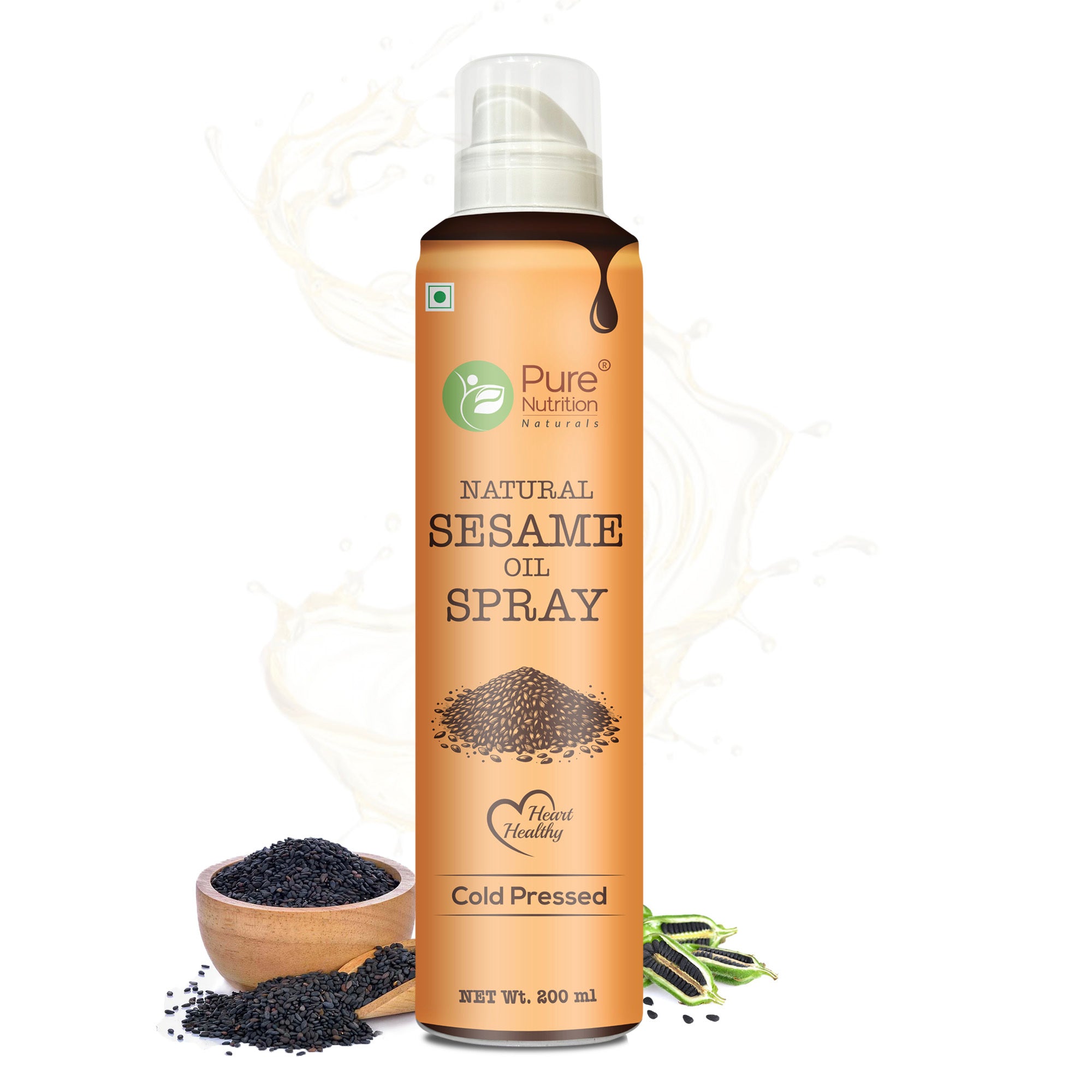 Natural Black Sesame Oil Spray - 200ml | 100% Pure & Natural | High in ...