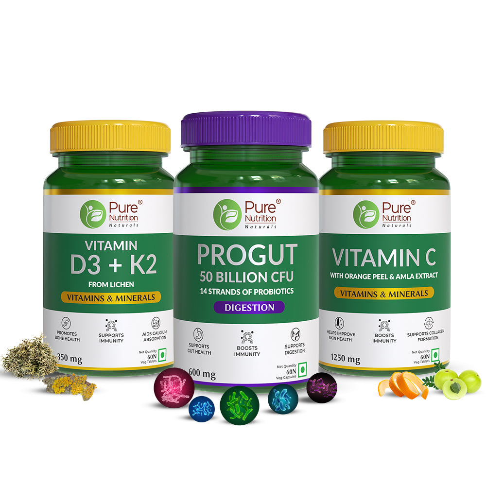 Buy Immune Support | Vitamin C Tablets |Omega Capsule - Pure Nutrition