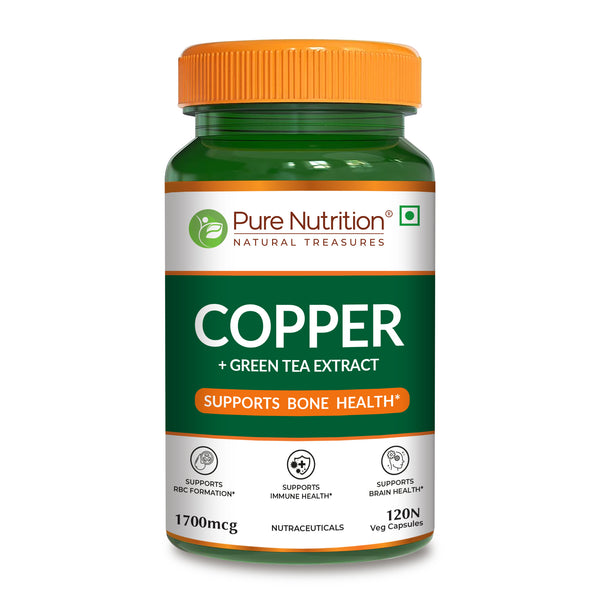 Pure Nutrition Copper Gluconate – 120 Veg Capsules