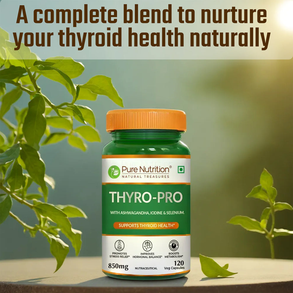 Thyroid Capsule – Thyro Pro 120 Veg Capsules | Thyroid Support – Pure ...