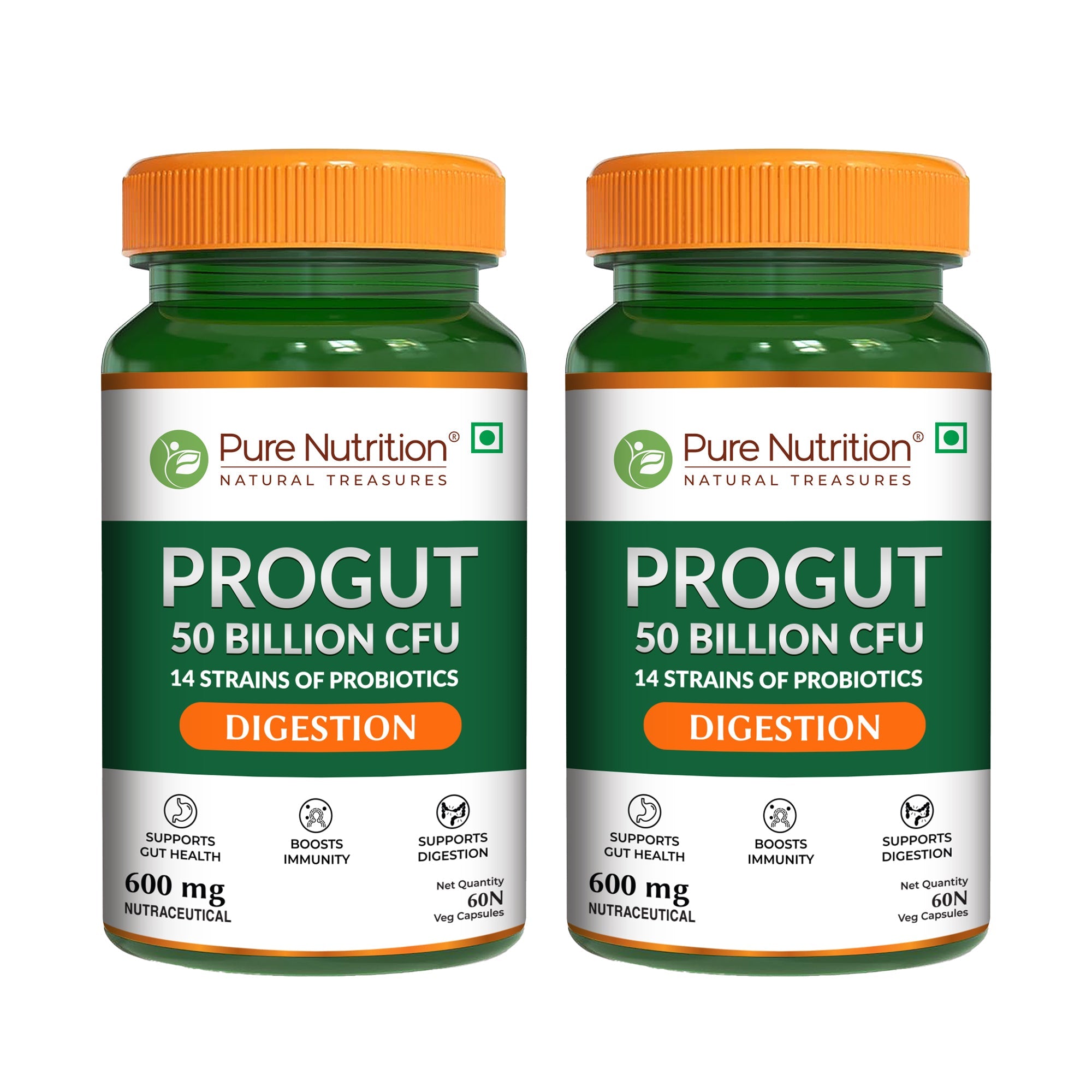 Progut Capsule - 50 Billion CFU Probiotic for Gut Health & Immunity ...