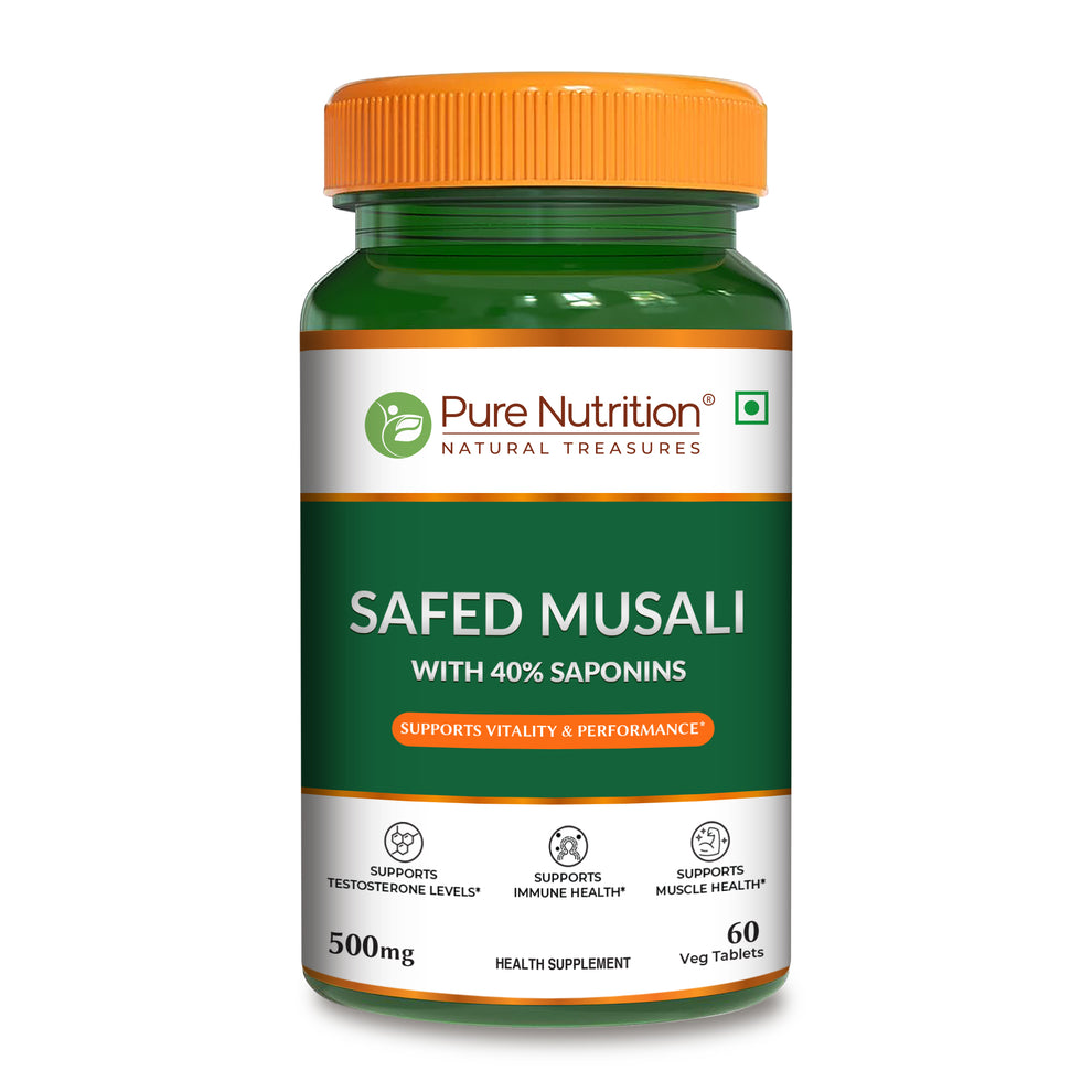 Pure Nutrition Safed Musli – 60 Veg Tablets