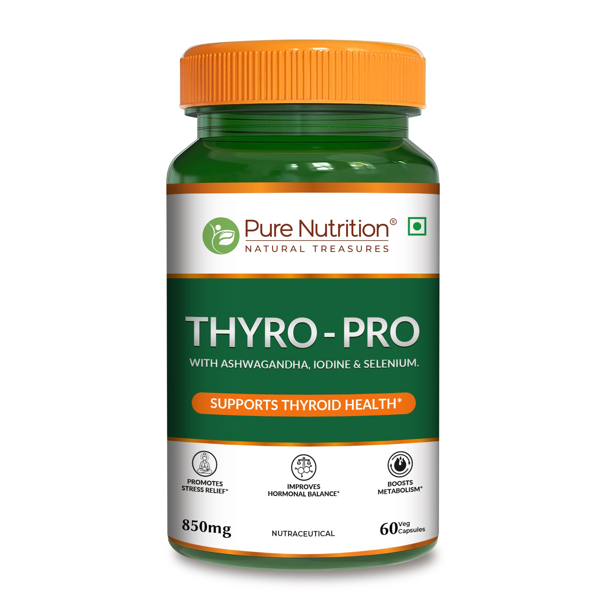 Thyroid Capsule – Thyro Pro 60 Veg Capsules | Thyroid Support – Pure ...